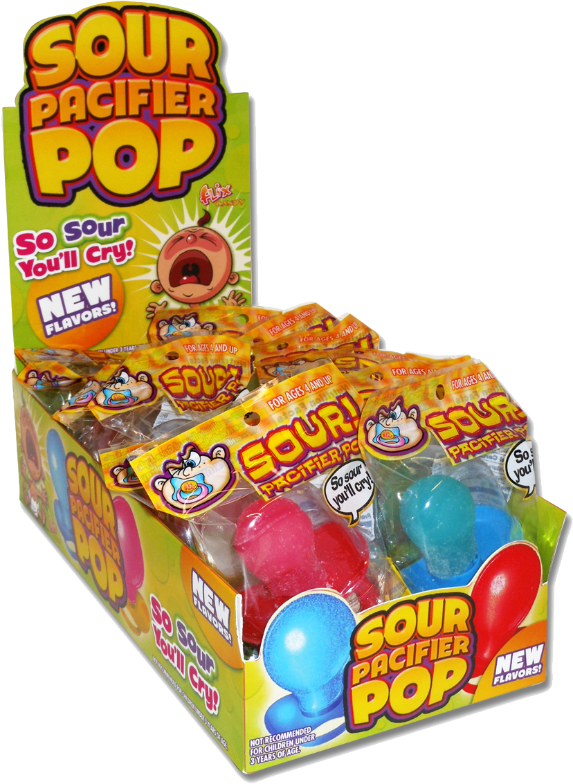 Sour Pacifier Pop - Pacifier Candy (883x1200), Png Download