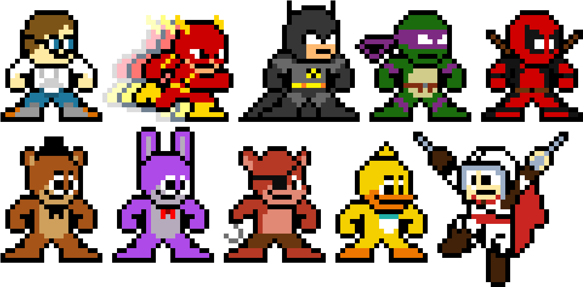 Download 8-bit Characters | Transparent PNG Download | SeekPNG