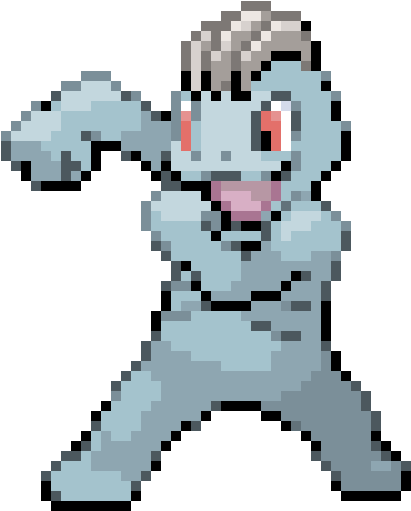 Machop - Pokemon Pixel Art Machop (540x590), Png Download