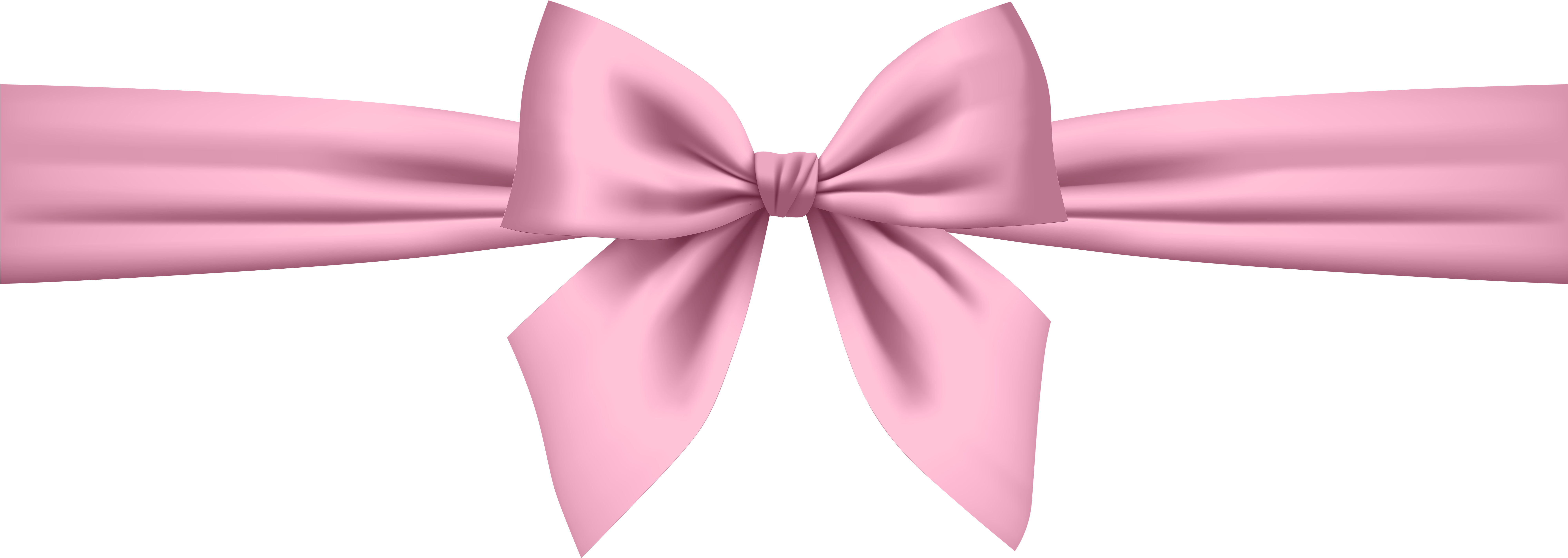 Pink Bow Png (8000x2904), Png Download