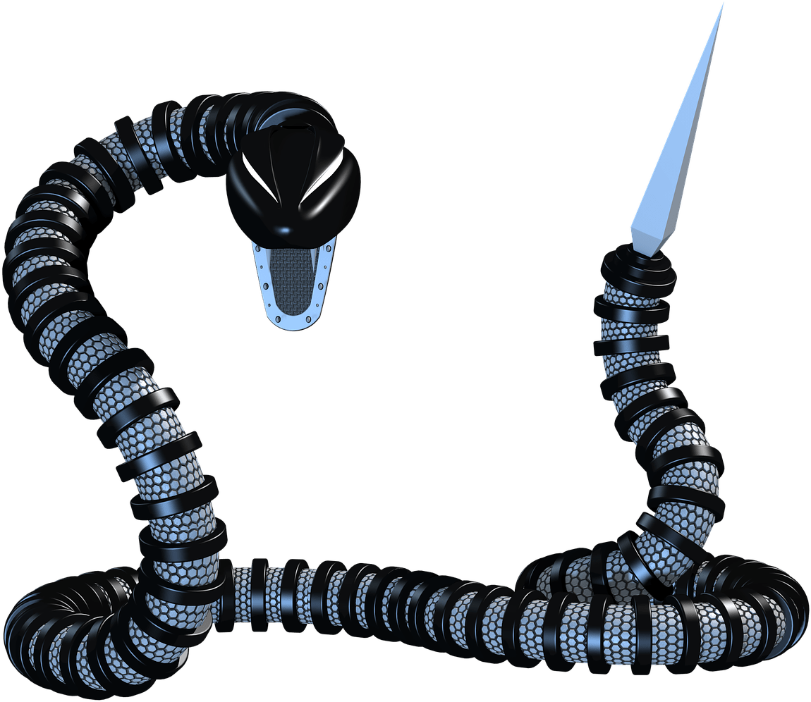 Robot Snake Png - Robot Snake Transparent (1280x1115), Png Download