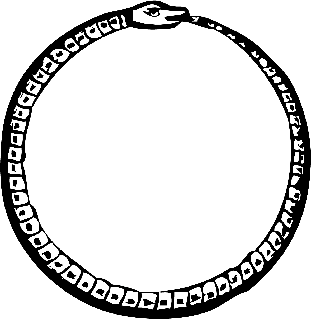 Ouroboros Drawing Greek - Ouroboros Transparent (1254x1279), Png Download