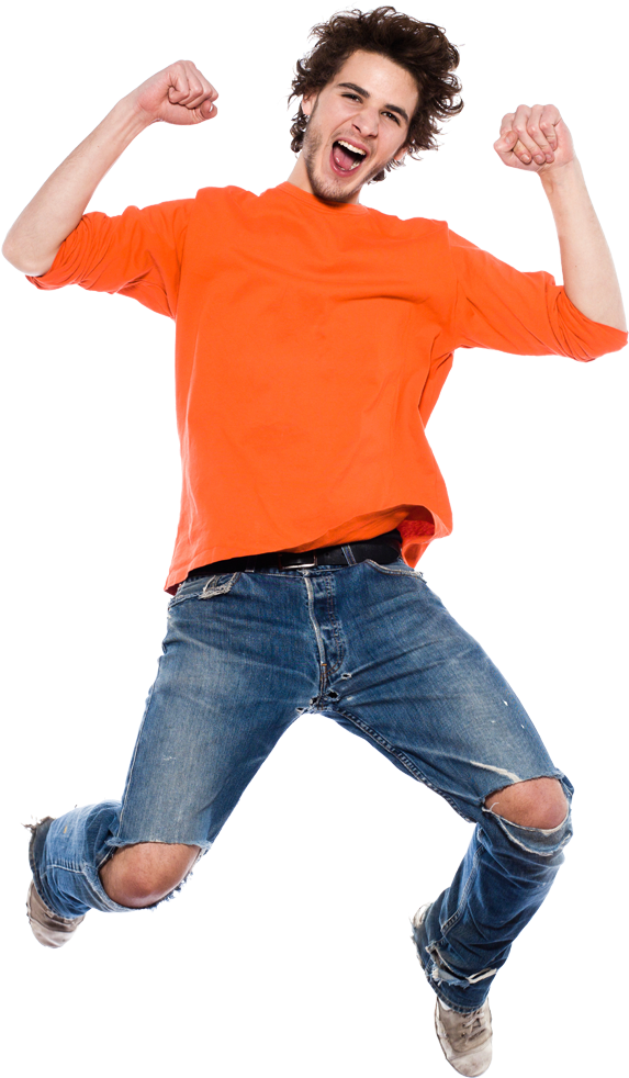 Man Jumping Png - Happy Man Jumping Png (850x1000), Png Download