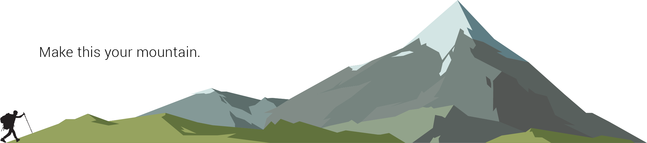 Gradual-mountain@4x - Summit (2228x495), Png Download