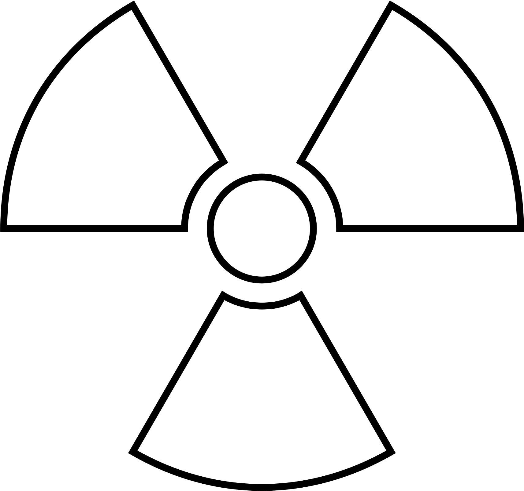Download Open - Radiation Symbol Black And White | Transparent PNG ...
