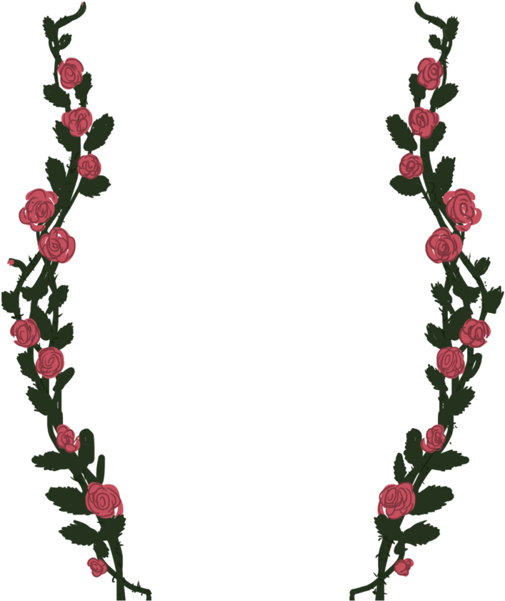 Rose Vines Png Svg - Rose Vines Png (714x1118), Png Download