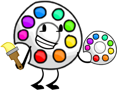 Paint Palette Pose - Object Lockdown Paint Palette (458x336), Png Download