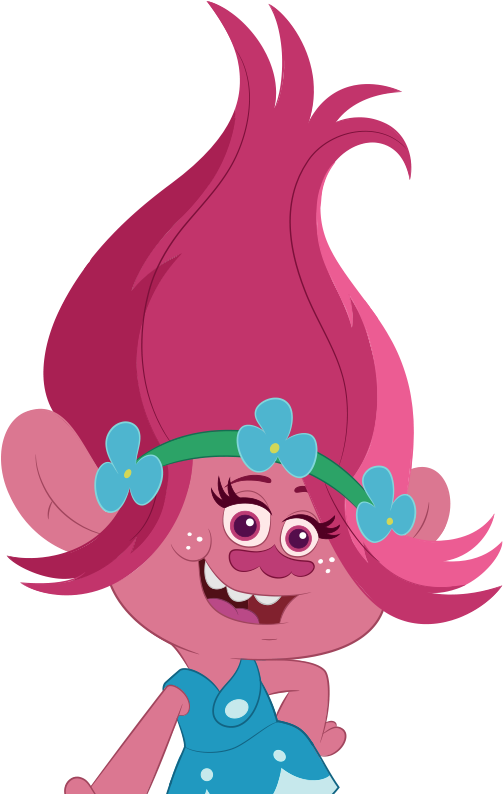Trolls Clipart Poppy Jpg Free - Cartoon (510x825), Png Download