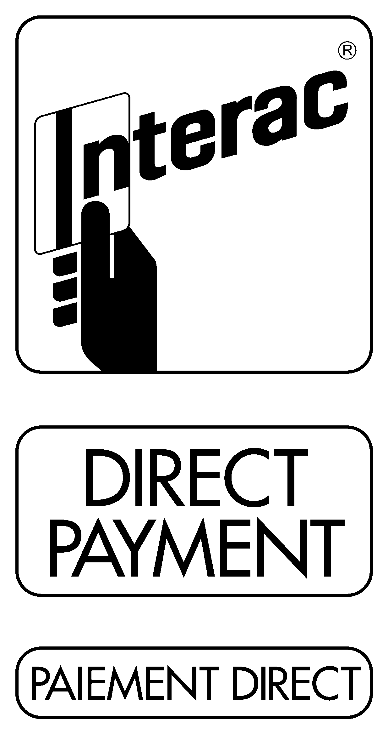 Interac Logo Black And White (2400x2400), Png Download