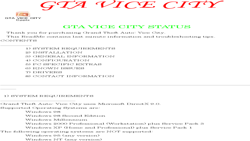 Download Gta Vice City Png | Transparent PNG Download | SeekPNG