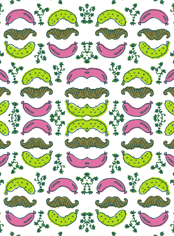 Pink Mustache Png (590x800), Png Download