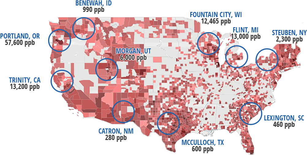 Test Your School's Drinking Water For Lead - Map Of Lead In Drinking ...