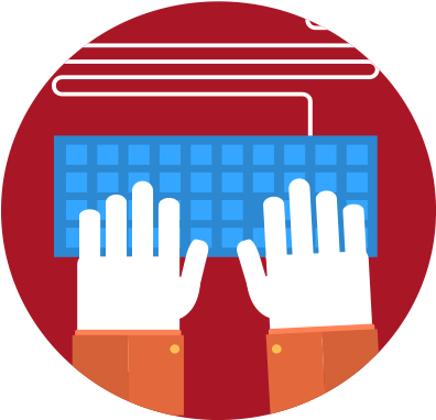 Typing Icon - Human Typing Icon Png (400x400), Png Download