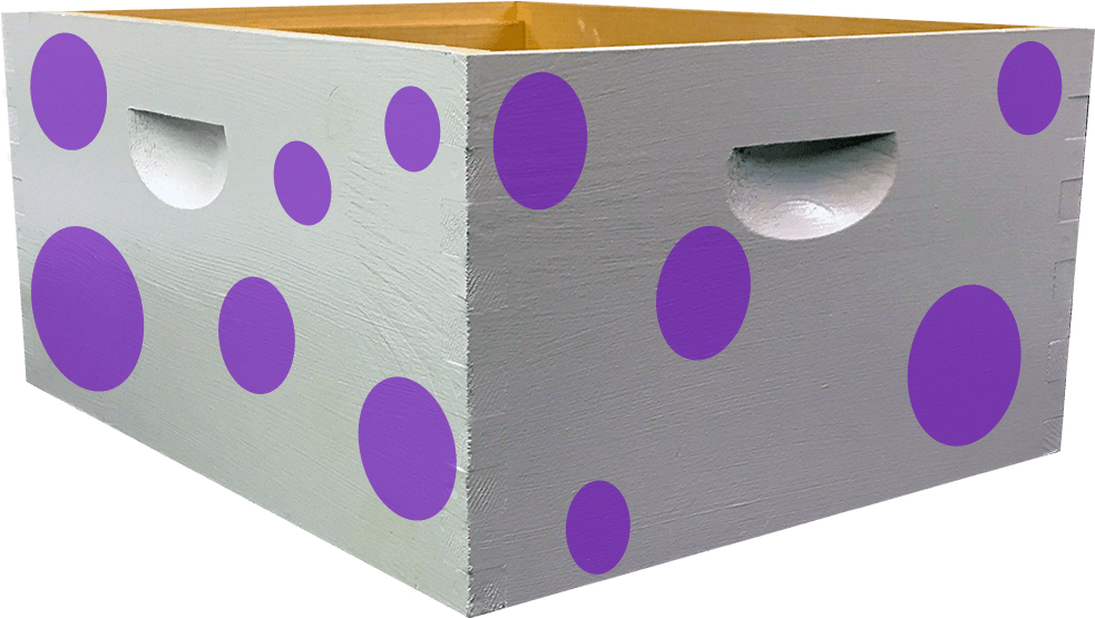 Purple Polka Dot Bee Box Decal Kit - Color (1000x750), Png Download