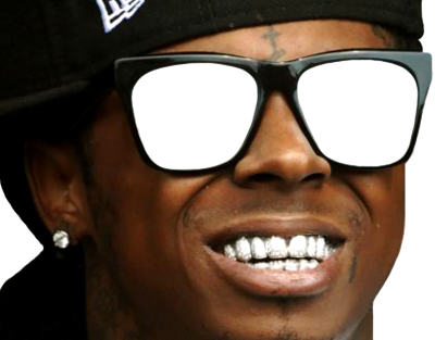 Photo Lil Wayne Shades Without The Lens P - Lil Wayne Without The Grill (400x313), Png Download