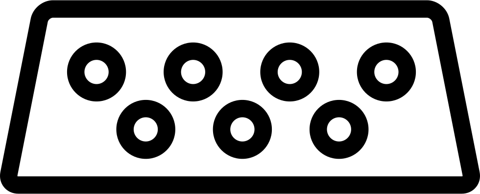 Keyboard Outline With Rounded Keys Comments (980x396), Png Download