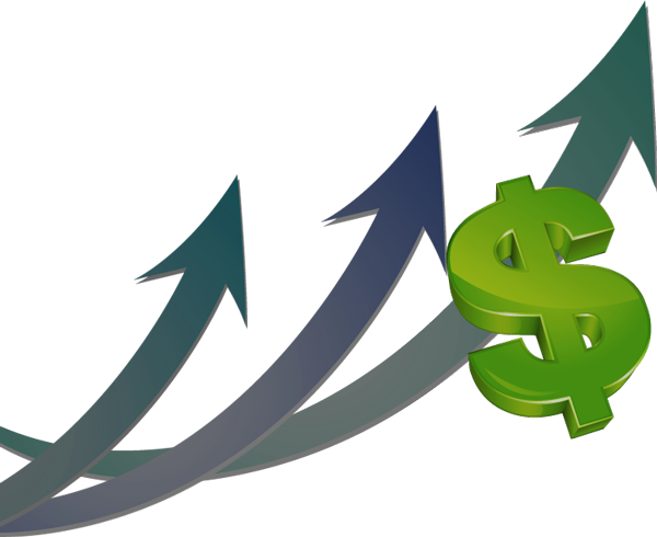 Dollar Increase - Dollar (600x490), Png Download