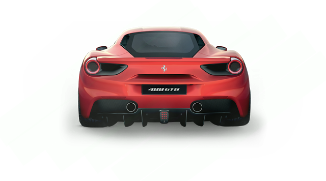 Performances - Ferrari 488 Gtb Back Png (640x356), Png Download