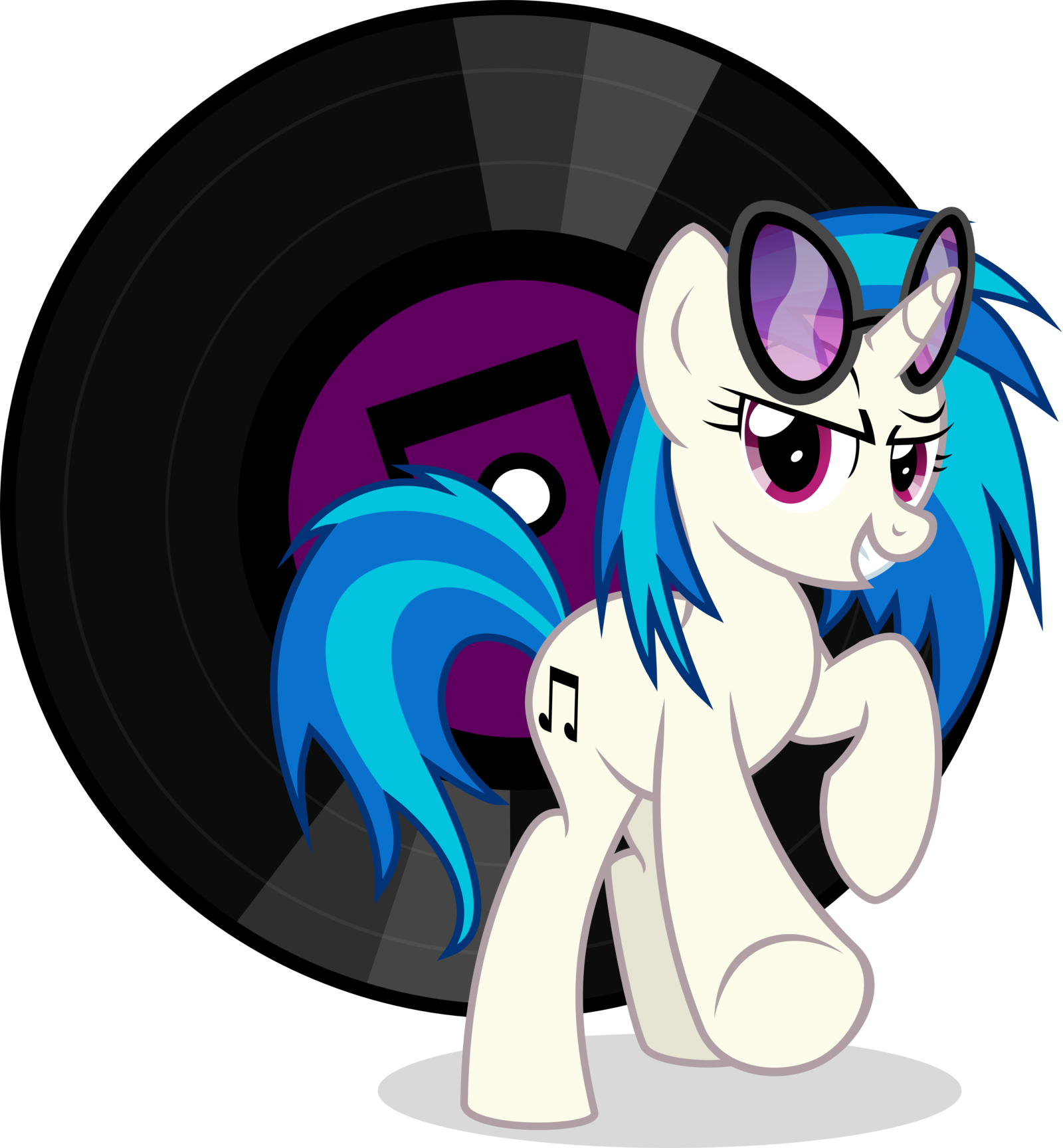 Vinyl Scratch - Mlp Vinyl Scratch Records (1600x1728), Png Download