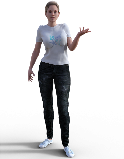 Girl Standing Png (500x650), Png Download