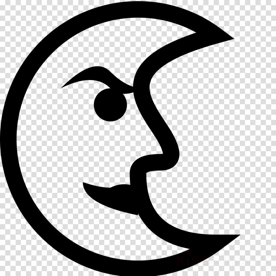 Half Moon Face Png Clipart Moon Lunar Phase Clip Art (900x900), Png ...