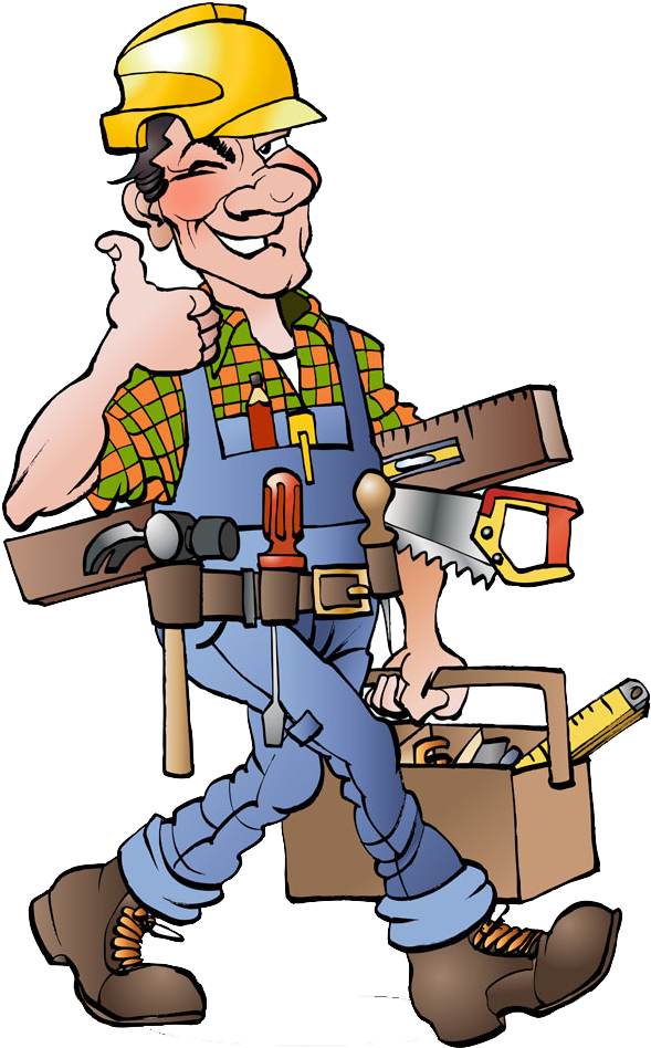 Cartoon Carpenter Drawing Illustration - Carpenter Clipart Png ...