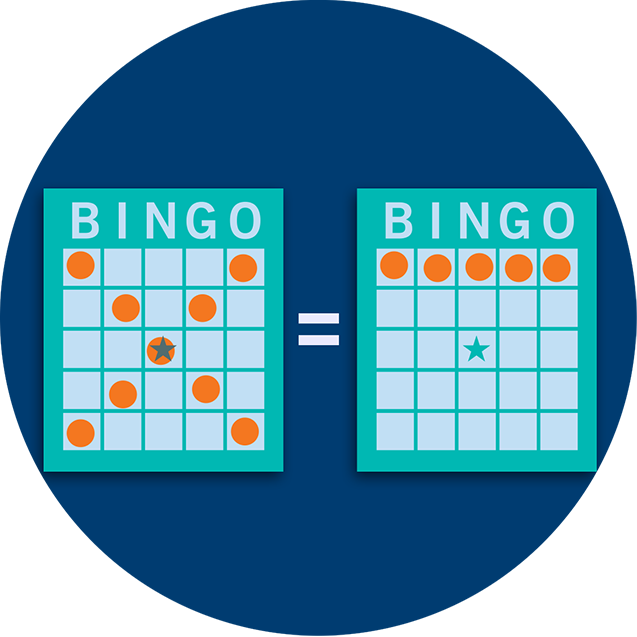 An X Pattern Bingo Card Equals A Horizontal Bingo Card (637x637), Png ...