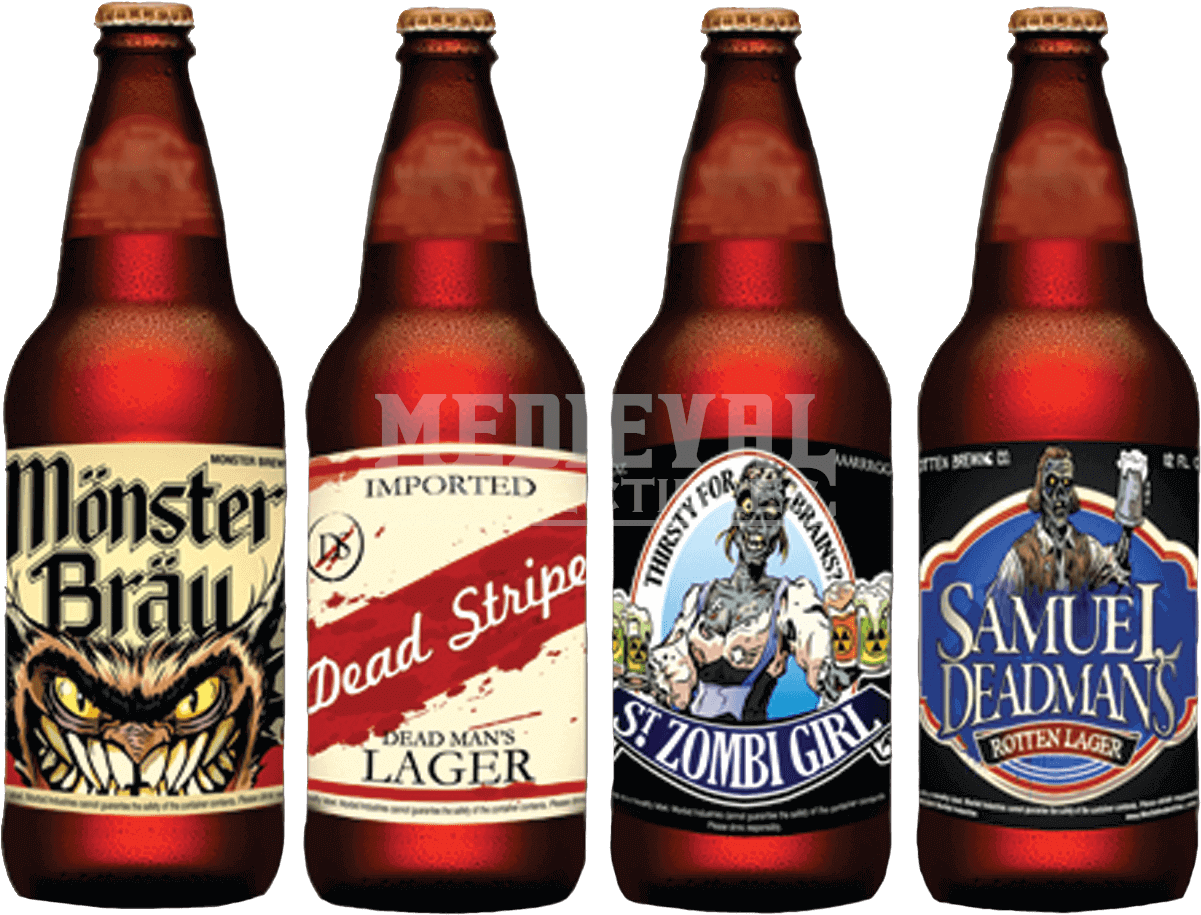 Halloween Slapsticker Beer Bottle Labels (1223x1223), Png Download