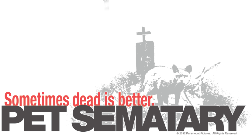 Pet Sematary Logo Men's Long Sleeve T-shirt (854x504), Png Download