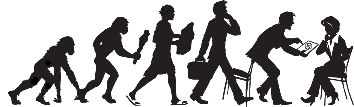 Human Evolution Png (1200x360), Png Download