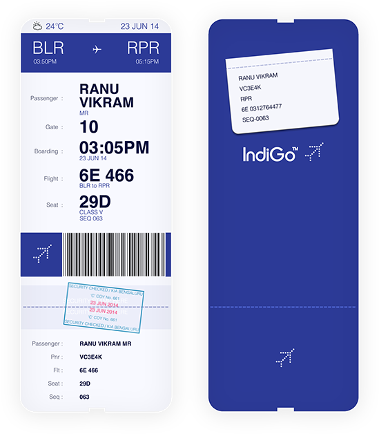 Indigo Boarding Pass