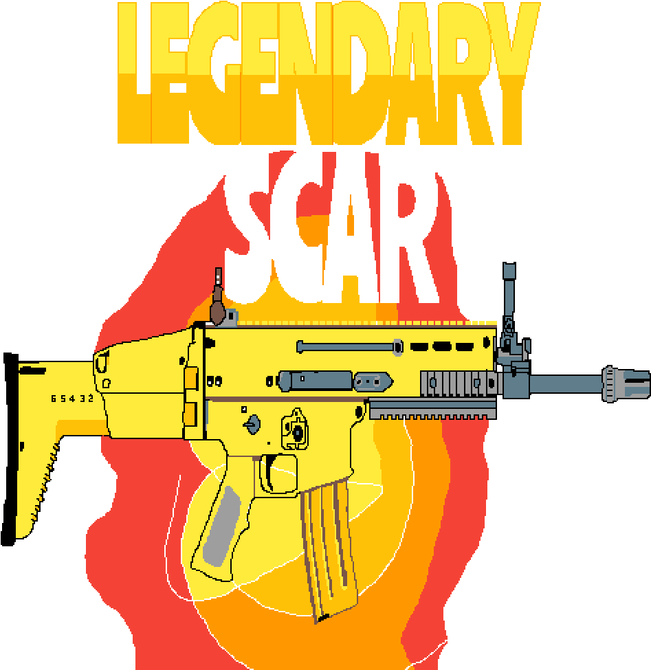 Pixilart - Fortnite Scar Pixel Art (1000x1000), Png Download