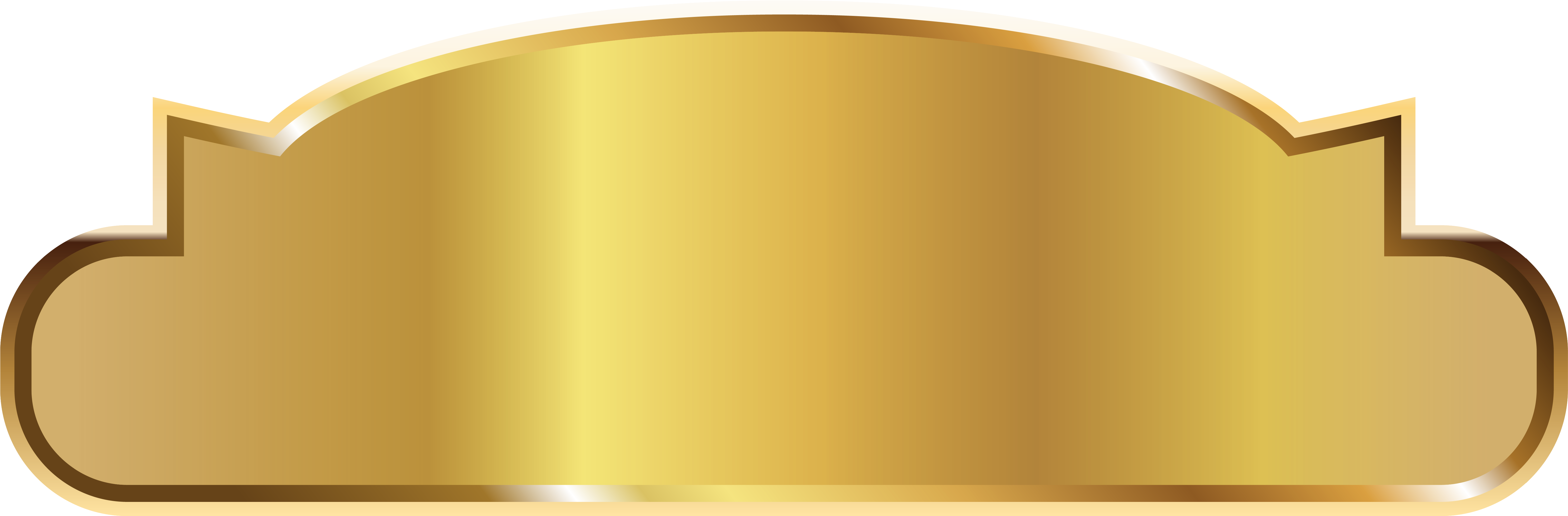 Gold Label Clipart (6297x2077), Png Download