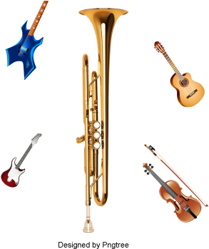 Cartoon Flat Musical Instrument Music, Musical Instruments, - Music ...