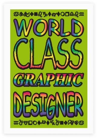 World Class Graphic Designer Poster - Greeting Card (484x484), Png Download