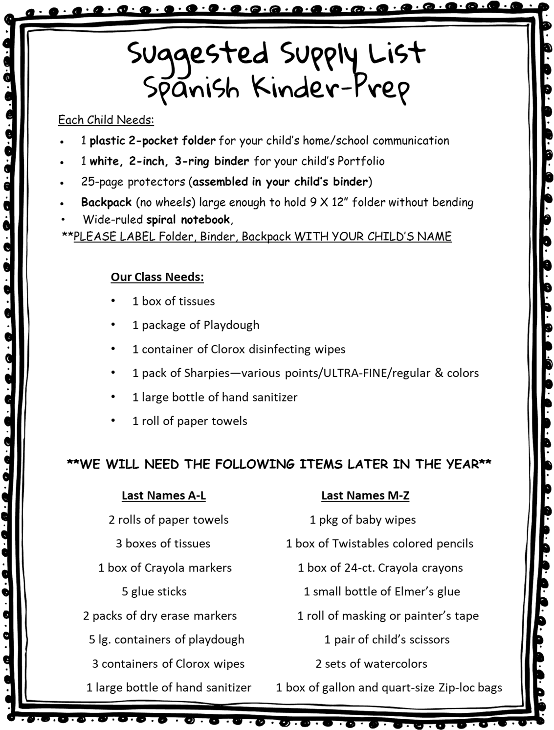 Supplies List Template 1150x1508 Png Download