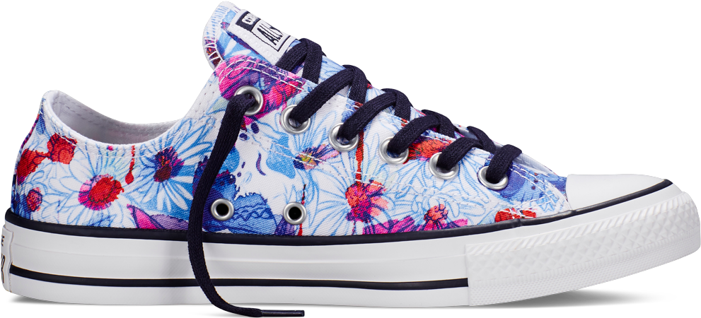 Chuck Taylor All Star Floral Print Spray Paint Blue (1000x1000), Png ...