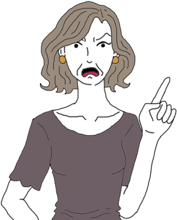 Dream About A Mad Mother - Angry Mother Pointing Png (450x450), Png ...