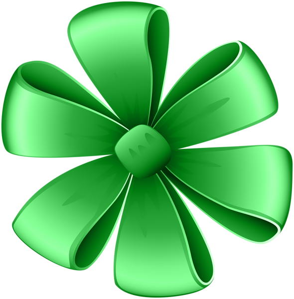 Beautiful Green Bow Png Clip Art Image (590x600), Png Download