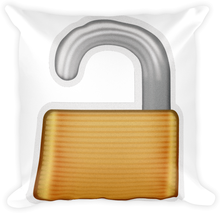 Download Emoji Pillow - Open Lock | Transparent PNG Download | SeekPNG