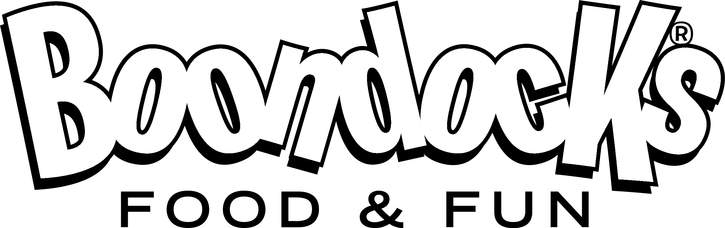 Boondocks Logo Black And White (2400x757), Png Download