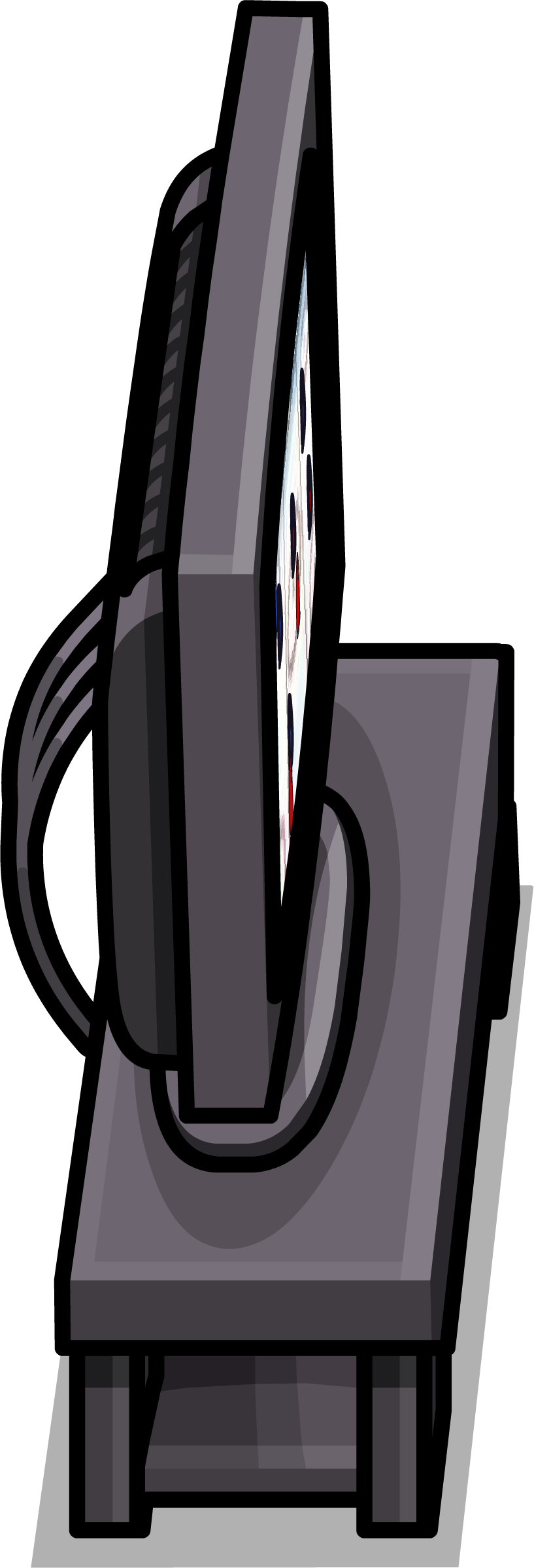 Black Tv Stand Sprite 039 (817x2398), Png Download