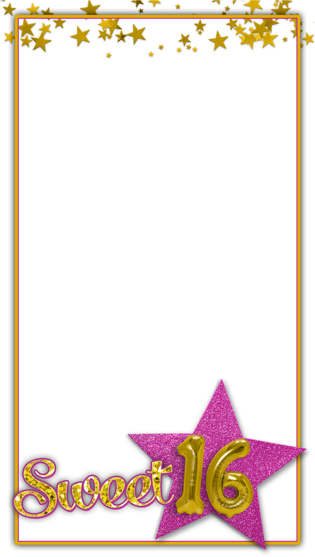 Snapchat Filters, Sweet 16, Picsart - Free Geofilters (1080x1920), Png ...