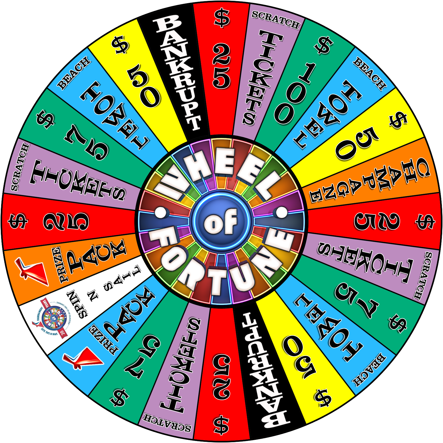 Wheel Of Fortune Carnival Game (1510x1510), Png Download