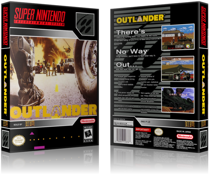 Outlander Replacement Snes Replacement Game Case Or (900x650), Png Download