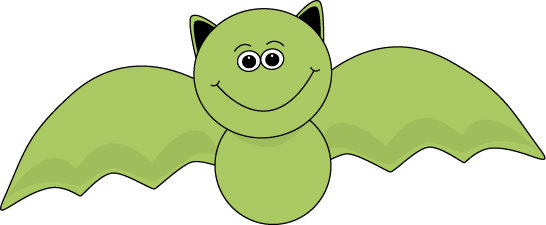 Green Bat Clipart (546x225), Png Download