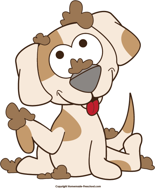 Cute Dirty Dog - Muddy Dog Clip Art (499x602), Png Download