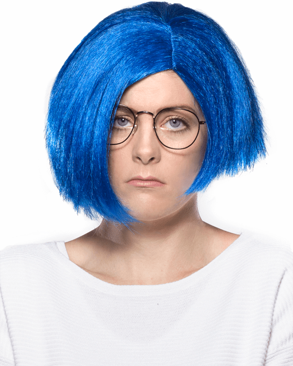 Enigma Sad From Inside Out - Sadness Inside Out Hair Png (576x720), Png ...