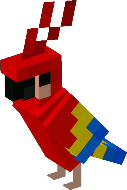 Scarlet Macaw Minecraft - Minecraft Red Parrot (600x1000), Png Download