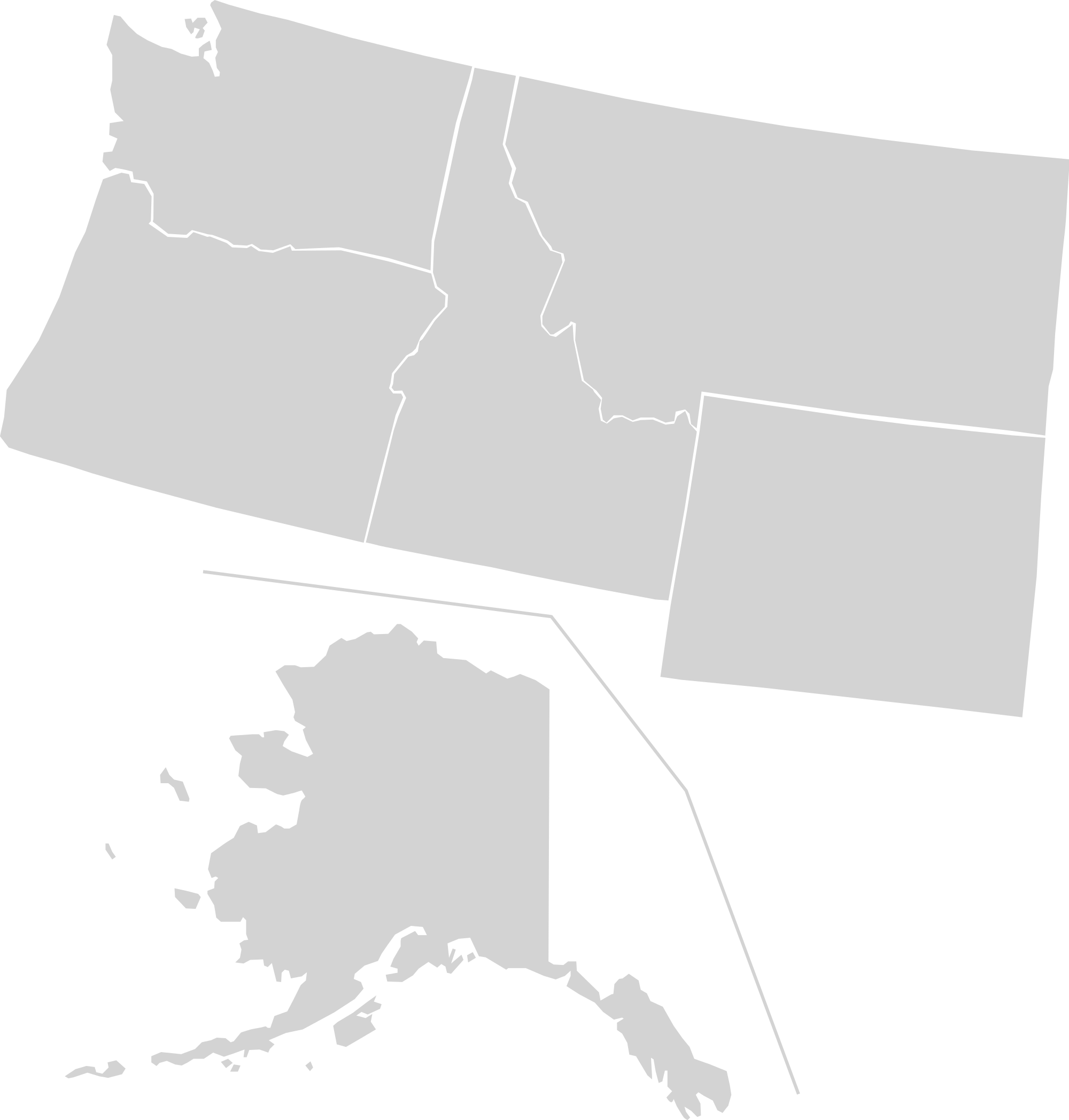 Open - Alaska State With Stars (2000x2095), Png Download